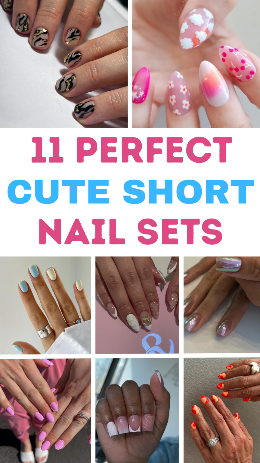 11 Perfect Cute Short Nail Sets - Scan to Talk