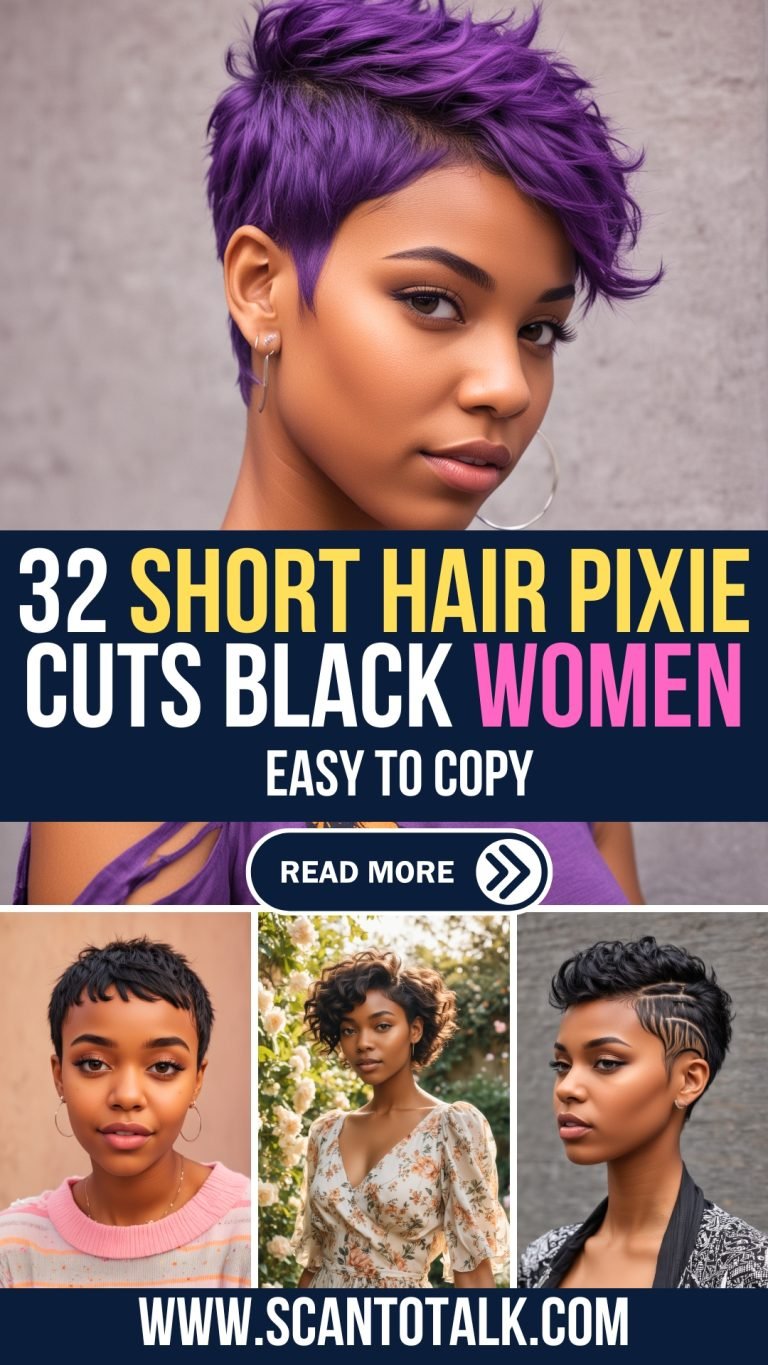 32 Short Hair Pixie Cuts Black Women For 2025 - Scan to Talk