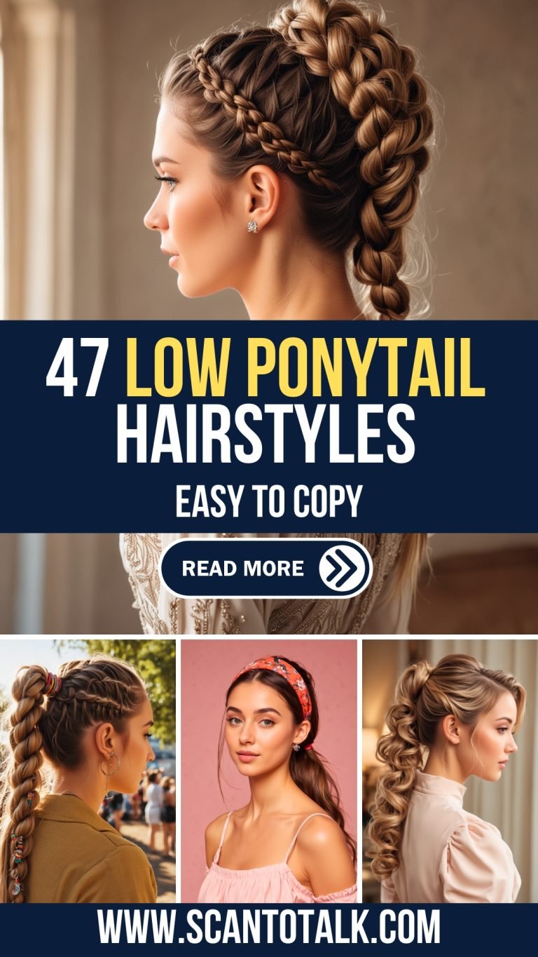 47 Low Ponytail Hairstyles For 2025 - Scan to Talk