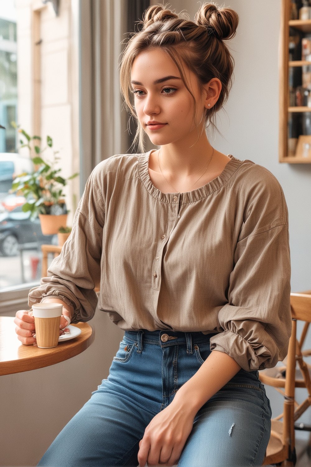 18 Space Buns Short Hair - Scan to Talk