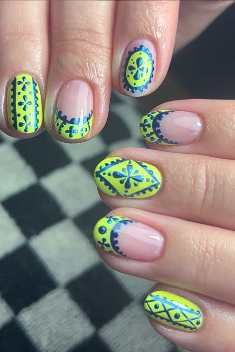 24 Greek Nails Designs Must Try in 2025 - Scan to Talk