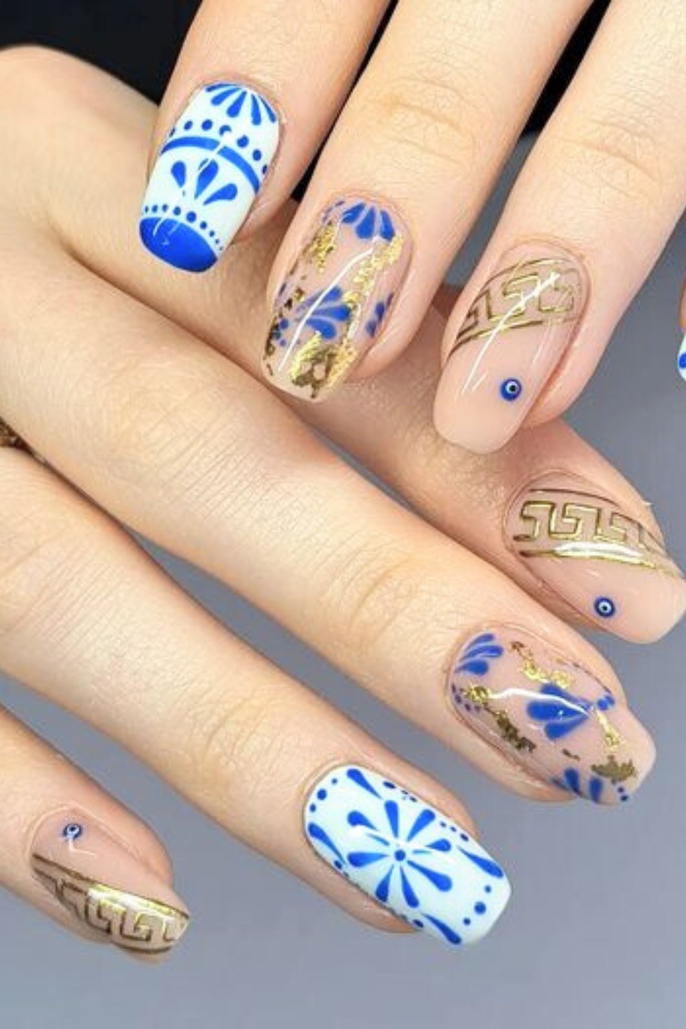 24 Greek Nails Designs Must Try in 2025 - Scan to Talk