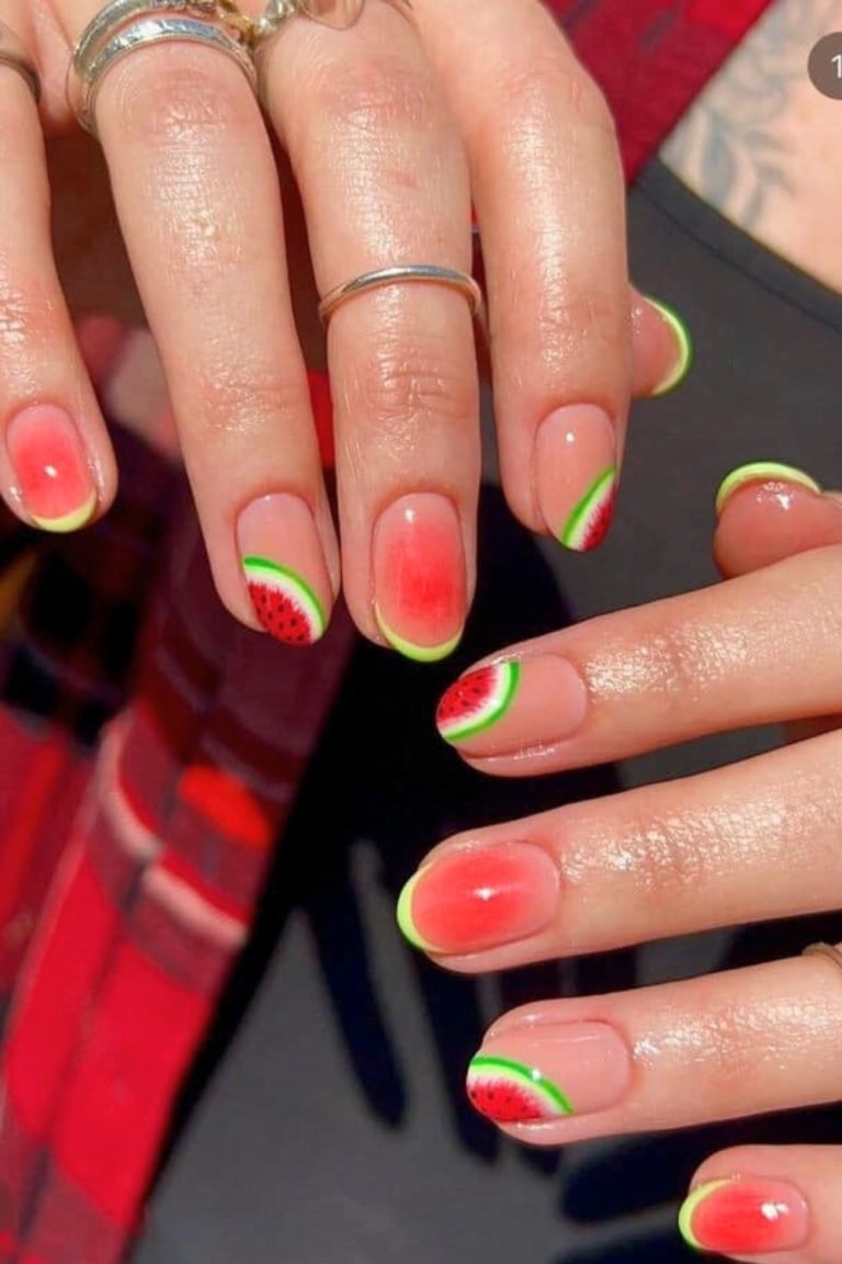 44 Watermelon Nails Perfect for Summer 2025 - Scan to Talk