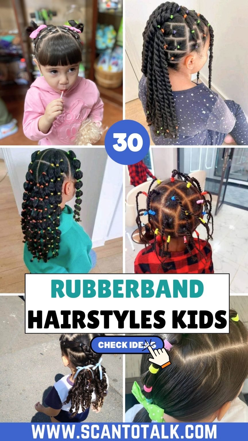 30 Rubberband Hairstyles Kids [Every Mom Loves] - Scan to Talk
