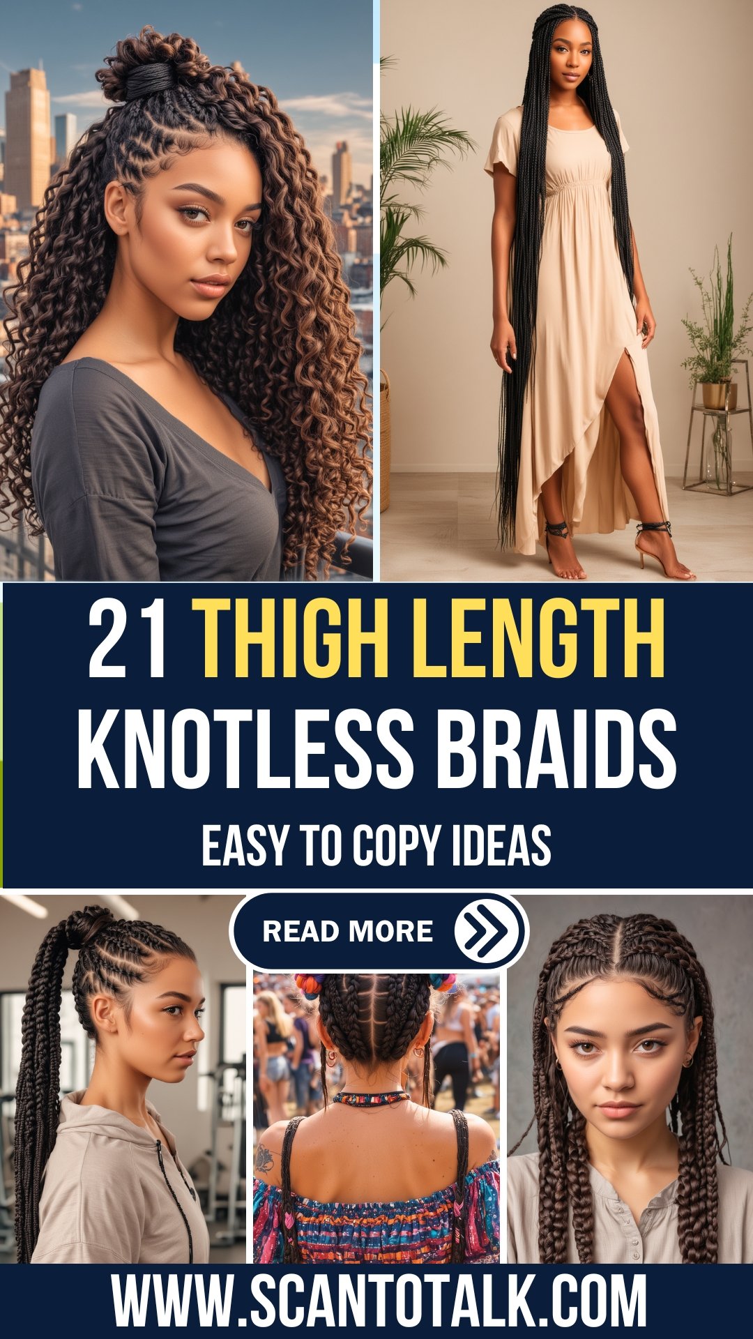 21 Thigh-Length Knotless Braids You Need to Try Right Now - Scan to Talk