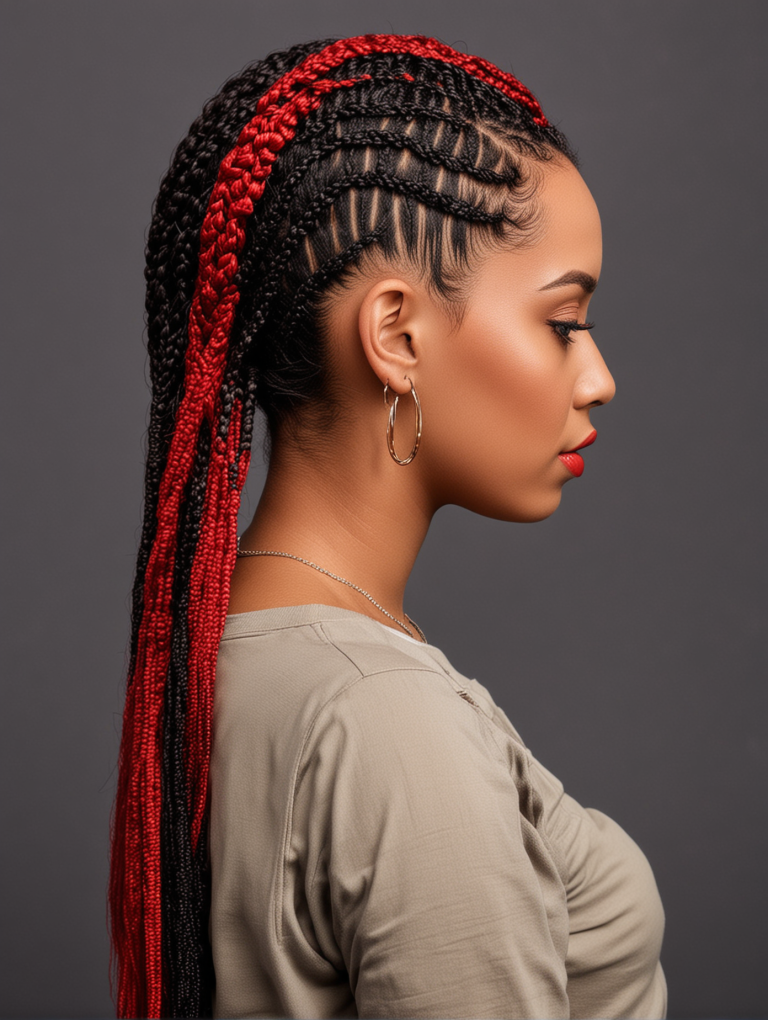 25 Half Lemonade Braids Half Box Braids [Upgraded for 2025] - Scan to Talk