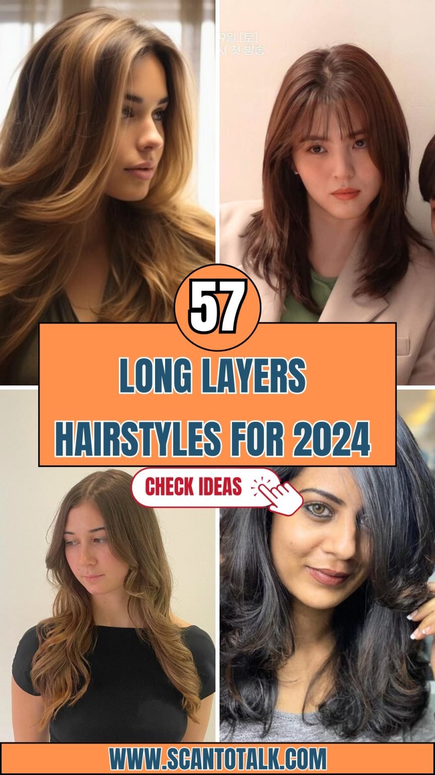 57 Long Layers Hairstyles 2024 – Scan to Talk