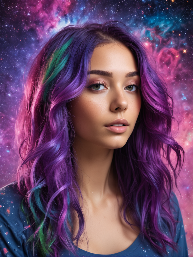 23 Galaxy Hair Colors That Will Make You Shine Like a Star - Scan to Talk