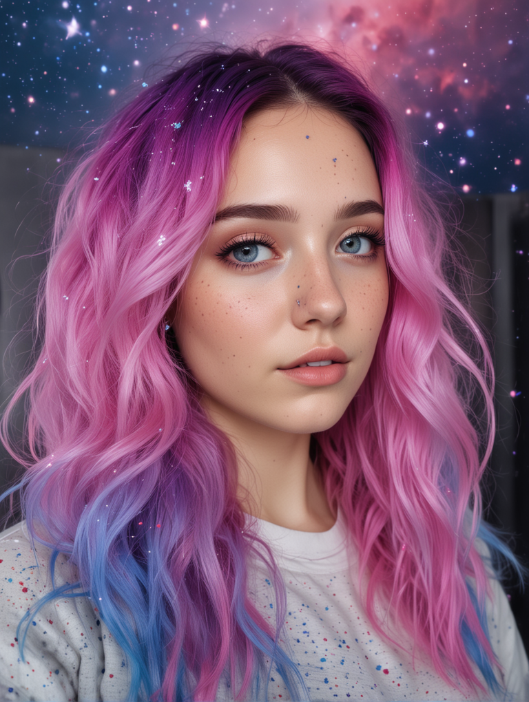 23 Galaxy Hair Colors That Will Make You Shine Like a Star - Scan to Talk