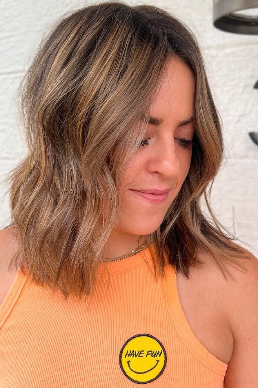 51 Textured Lob Hairstyle Ideas to Copy in 2025 - Scan to Talk