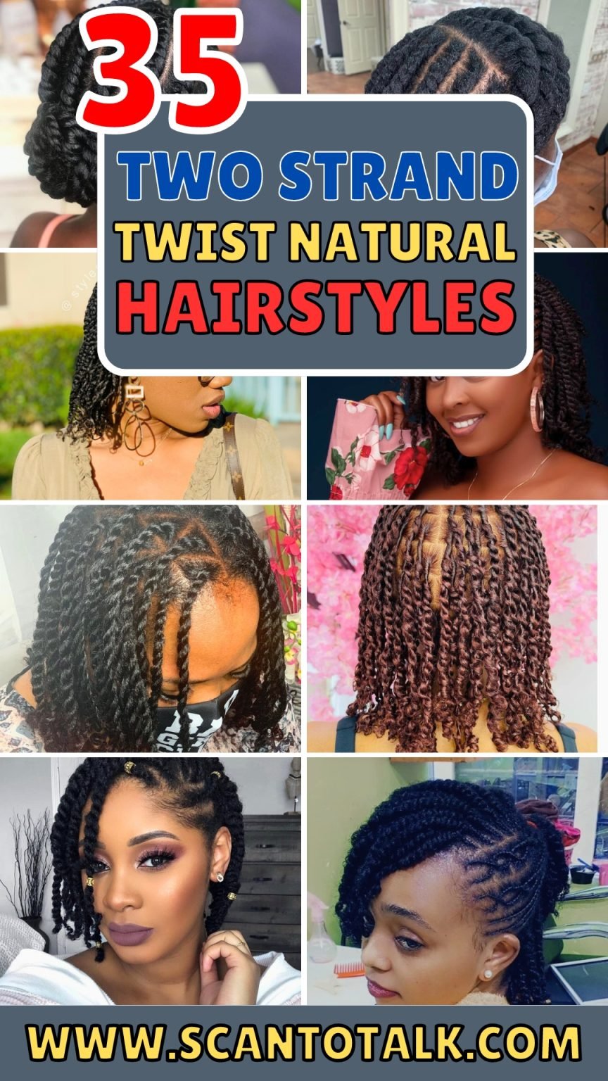 35 Two Strand Twist Natural Hair - Scan to Talk