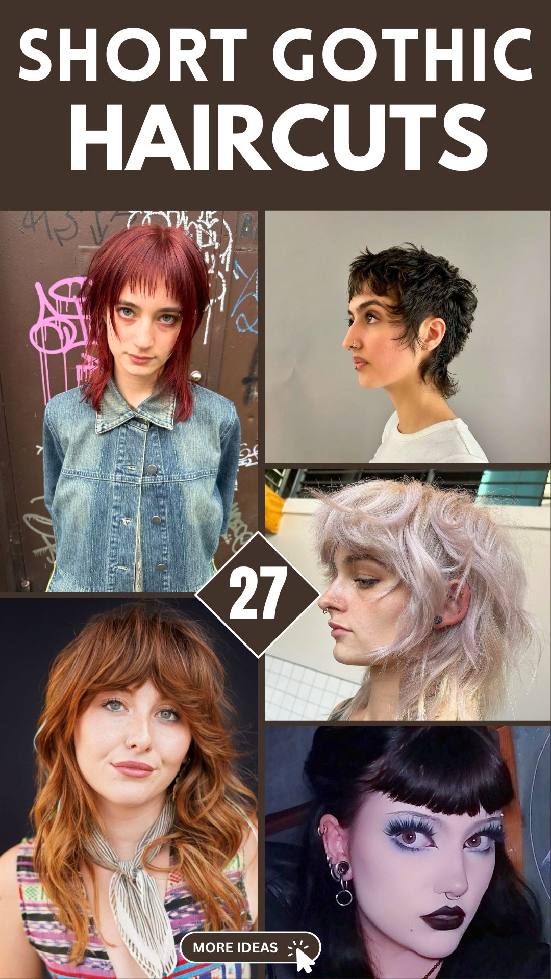 27 Short Goth Haircuts - Scan to Talk
