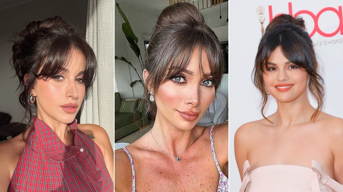 20 Chic Bun with Bangs Hairstyles for Every Occasion - Scan to Talk