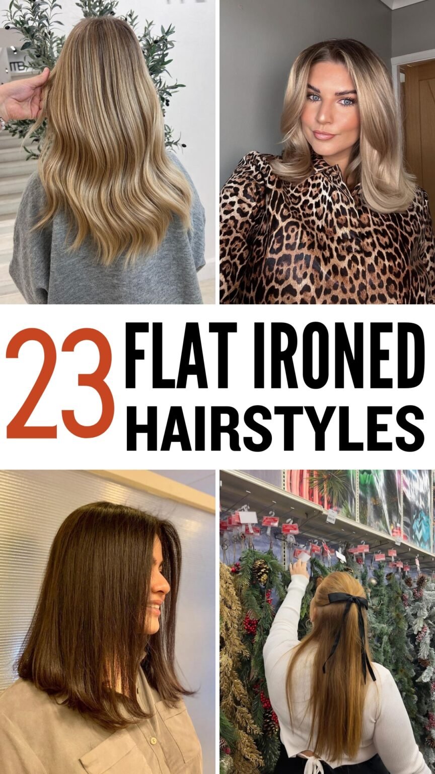 23 Sleek and Stylish Flat Ironed Hairstyles to Try Now - Scan to Talk