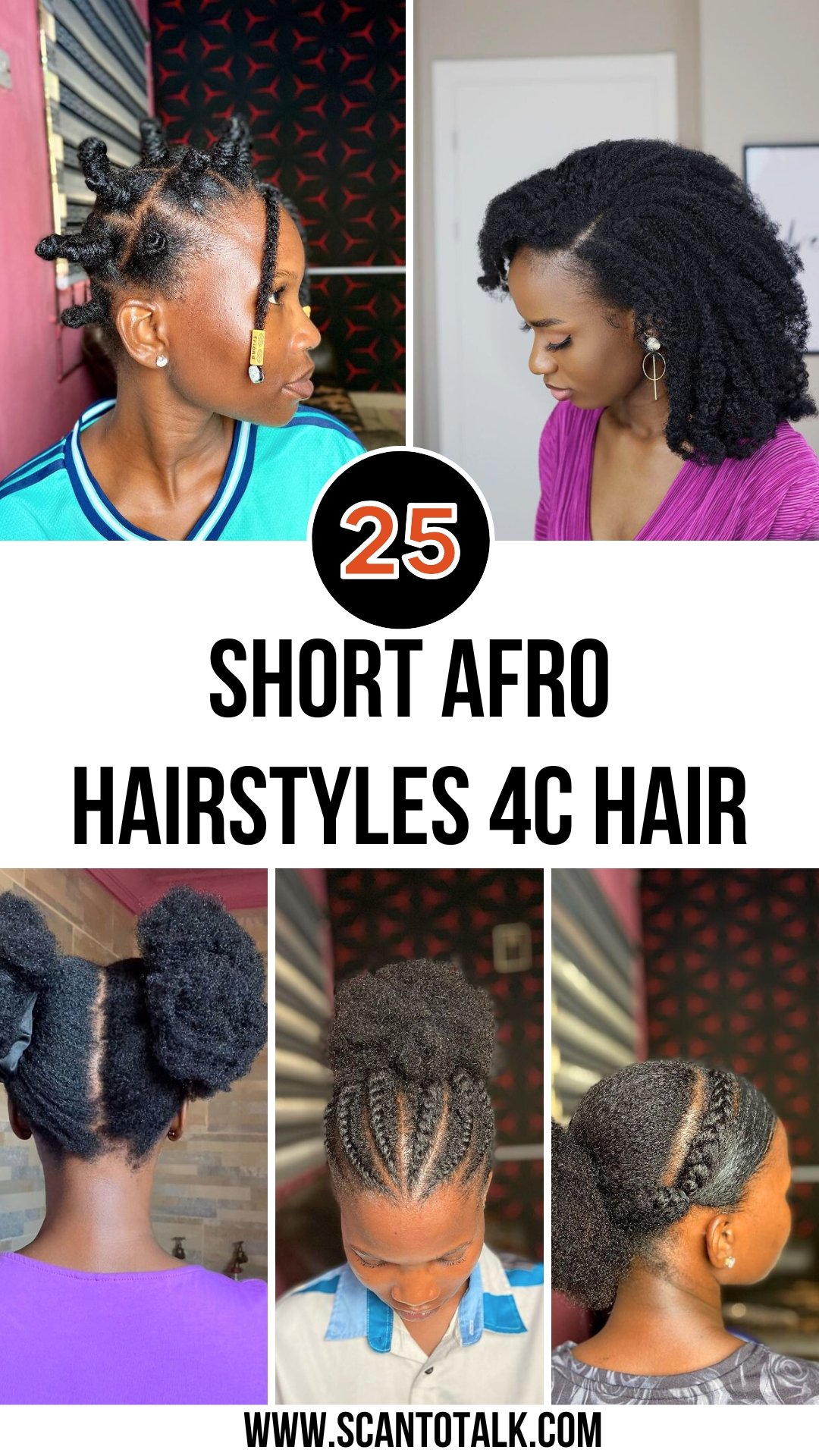 25 Stunning Short Afro Hairstyles for 4C Hair You’ll Love - Scan to Talk